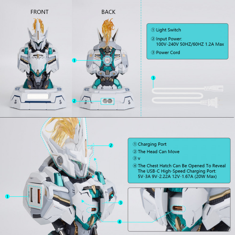 1/72 scale mecha action figure charging station for multiple devices ...