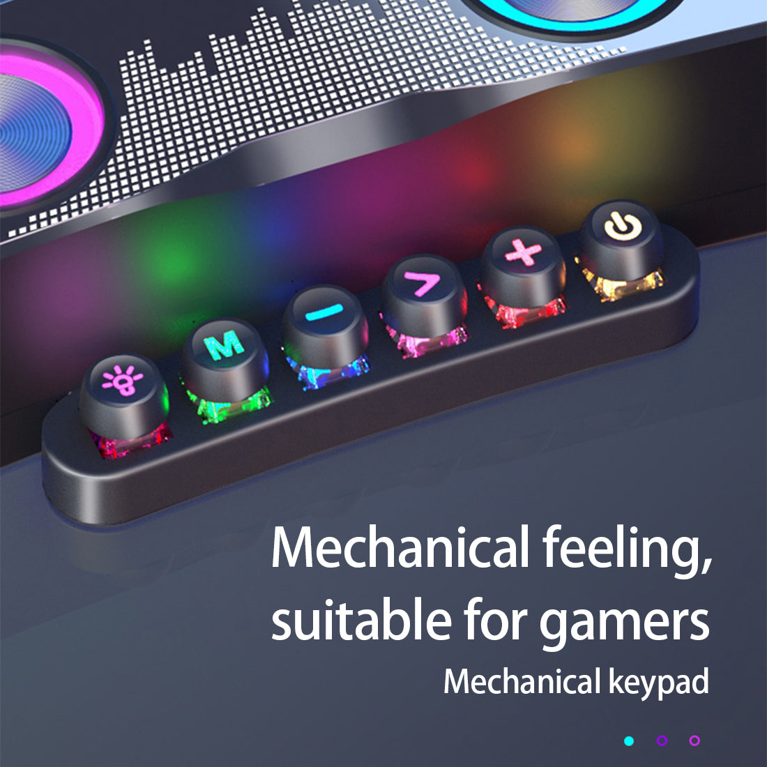 desktop gaming bluetooth speaker with mechanical keypad & microphone ...